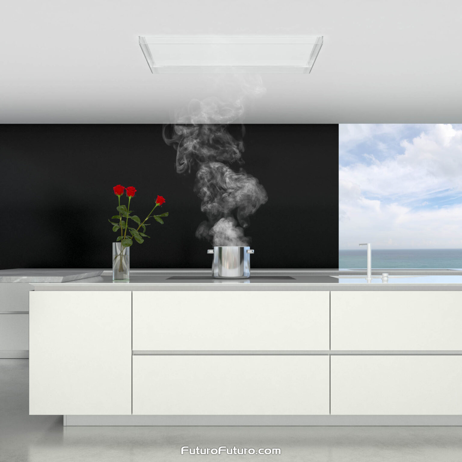 Futuro Futuro 48″ Alina White Ceiling/Soffit Range Hood
