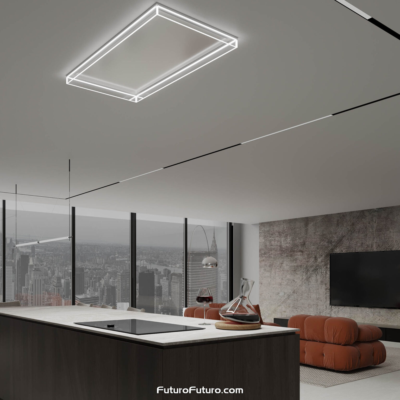 Futuro Futuro 48″ Alina White Ceiling/Soffit Range Hood