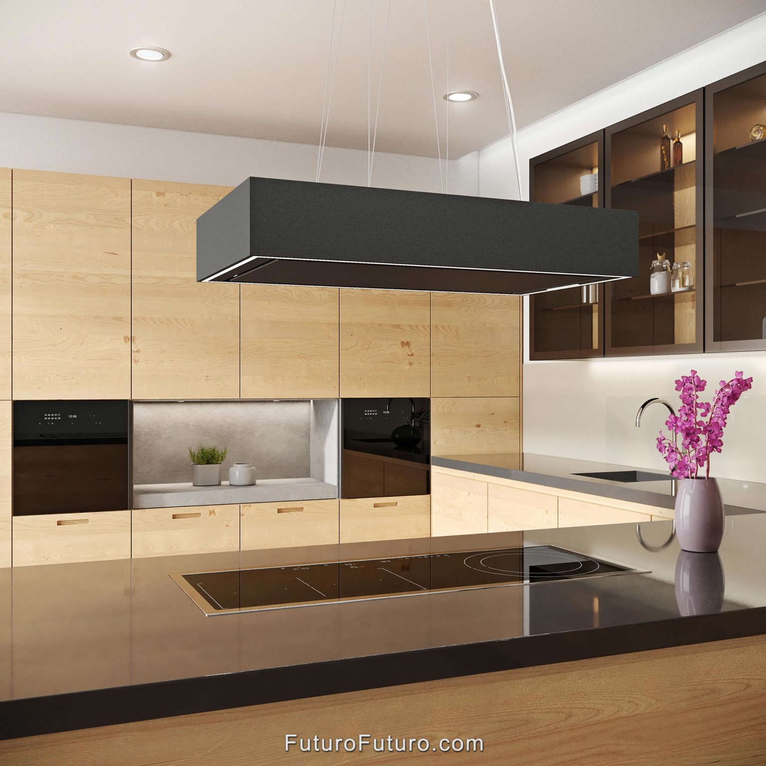 Futuro Futuro 36″ Balance Black Island Range Hood